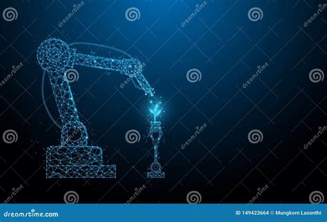 Smart Robotic Farmers Technology Robot Spray Chemical Stock Vector Illustration Of Poly