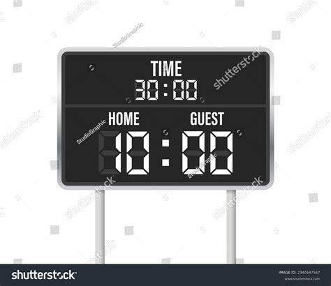 Scoreboard Number Count Timer Numeric Down Stock Vector Royalty Free