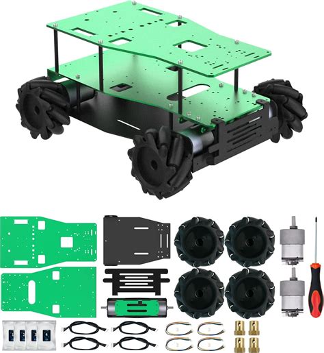 Yahboom Robot Aluminum Alloy Car Chassis With 80mm Mecanum Wheel 6dof