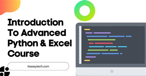 Programming With Advanced Python And Excel Course