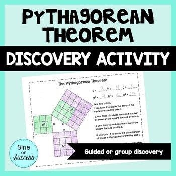 Pythagorean Theorem Discovery Activity Pythagorean Theorem Theorems Right Triangle