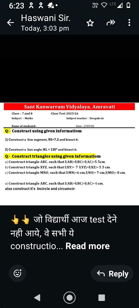 Construct Using Given Information 1 Construct A Line Segment Rs 72