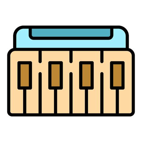 Premium Vector Midi Synthesizer Icon Outline Vector Dj Music Audio Instrument Color Flat