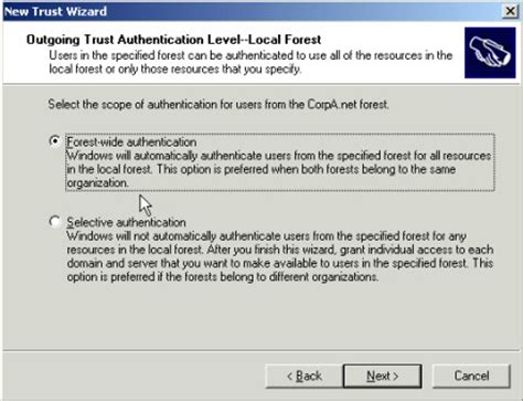 How To Create A Cross Forest Trust In Active Directory