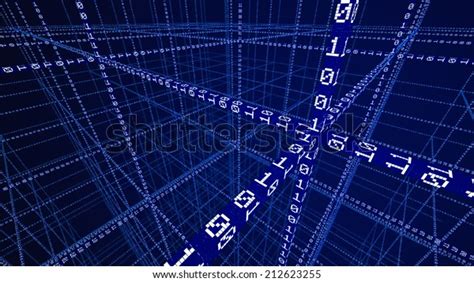 3d Binary Code Big Data Programing Stock Illustration 212623255