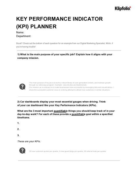 Free Kpi Templates Examples Excel Word
