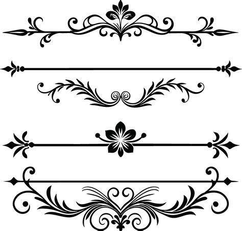 Decorative Borders And Scroll Designs 43183531 Vector Art At Vecteezy
