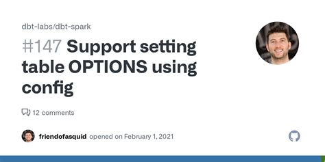 Support Setting Table Options Using Config · Issue 147 · Dbt Labsdbt