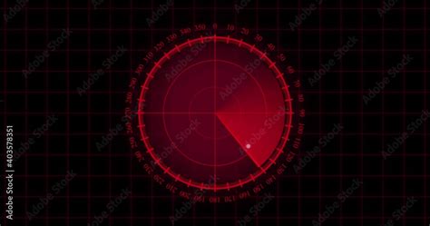 4k Animation Of Red Hud Radar Interface With Targets Futuristic Hud