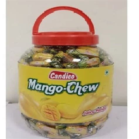 Yellow Round Candico Mango Chew Candy Packaging Type Plastic Jar At ₹ 180 Jar In New Delhi