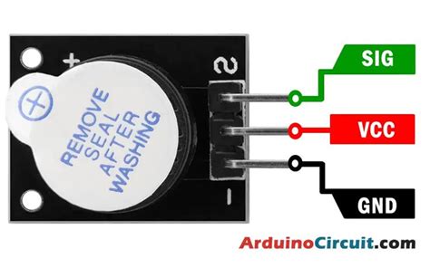 Ky 012 Active Buzzer Module Pinout Arduino Arduino Circuit Buzzer