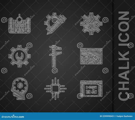 Set Calliper Or Caliper And Scale Processor With Microcircuits Cpu House Plan Browser Setting