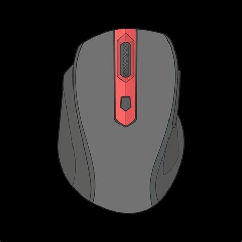 Coloring Of Computer Mouse Outline Drawing Vector Computer Mouse In A