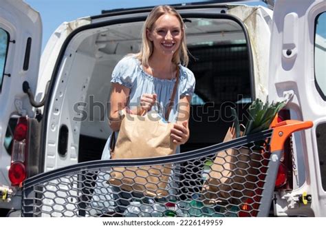 Woman Unloading Shopping Supermarket Stock Photo 2226149959 Shutterstock