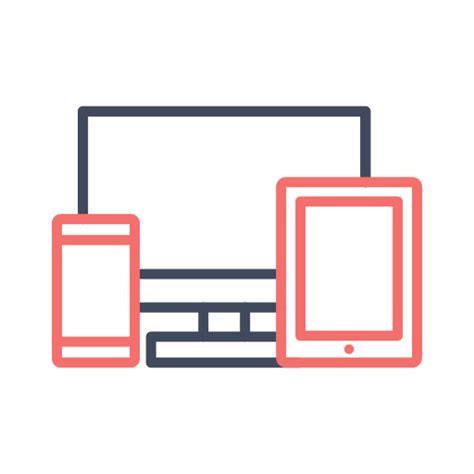 Responsive Design Generic Outline Color Icon