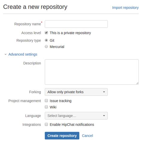在 Bitbucket 创建私人项目仓库 Syawlaus