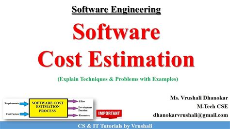 Se 36 Software Cost Estimation Software Engineering Full Course Youtube