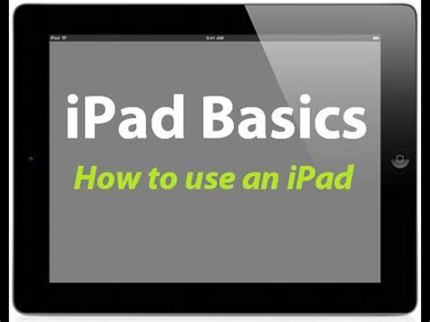 How To Use An IPad How To Get Started With Your New IPad IPad Basics Tutorial YouTube