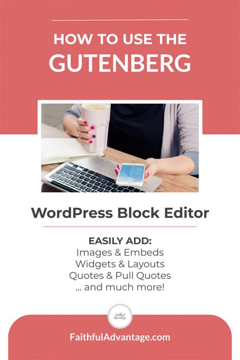 How To Use The Gutenberg WordPress Block Editor Faithful Advantage Virtual Assistant