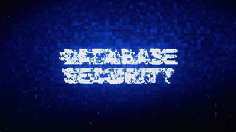 Database Security Text Digital Noise Twitch Glitch Distortion Effect