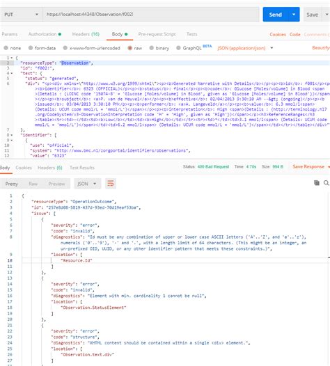 Validation Messages Need Reformatting · Issue 660 · Microsoftfhir Server · Github