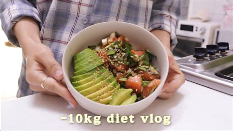 Sub🥓중요한 것은 꺾이지 않는 마음💪🏻지속가능한 다이어트식단 요리브이로그 초간단 연어장 김치날치알밥 프로틴도넛