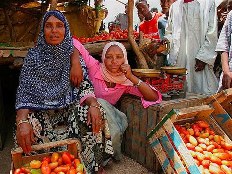 Selling Fruit At Market In Eritrea