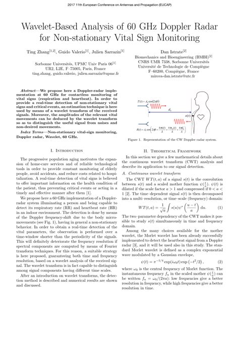 Pdf Wavelet Based Analysis Of 60 Ghz Doppler Radar For Non Stationary