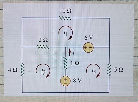 solved use mesh analysis to find i1 ﻿i2 ﻿and i3