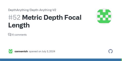 Metric Depth Focal Length Issue DepthAnything Depth Anything V GitHub