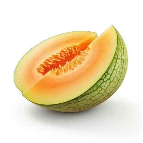 Premium Ai Image Illustration Melon Slice Closeup