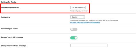 Links Tooltips Glossary For WordPress By Codeat Documentation