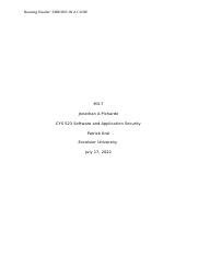 CYS523 M3 7 Input Validation Errors In A Code Docx Running Header
