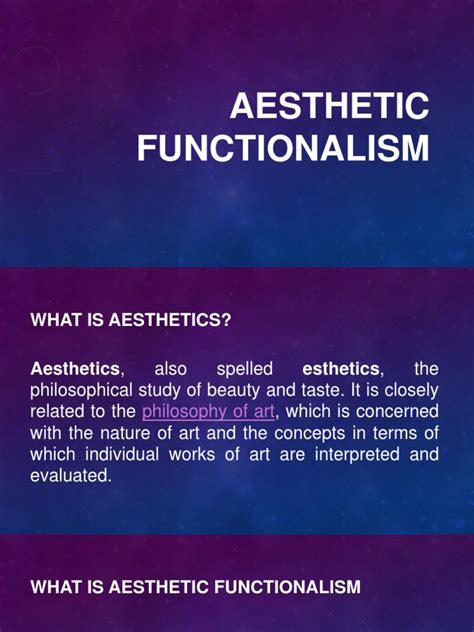 Aesthetic Functionalism Pdf