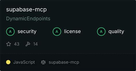 Github Dynamicendpointssupabase Mcp