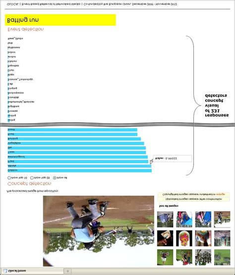presentation of intermediate and final results of the event detection