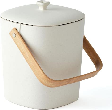 Countertop Compost Bin Kitchen 1 Gallon Odorless Composting Bin With Filters Indoor