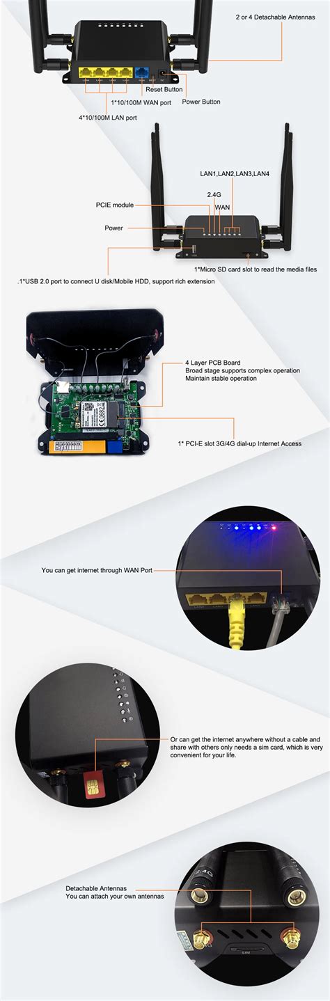 Zbt We826-t2 Openwrt 4g Lte Ethernet Modem Ec25 Series Ep06-e Ep06-a ...