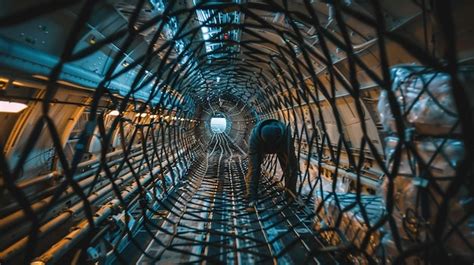 Airport Cargo Terminal With Workers Loading Premium Ai Generated Image