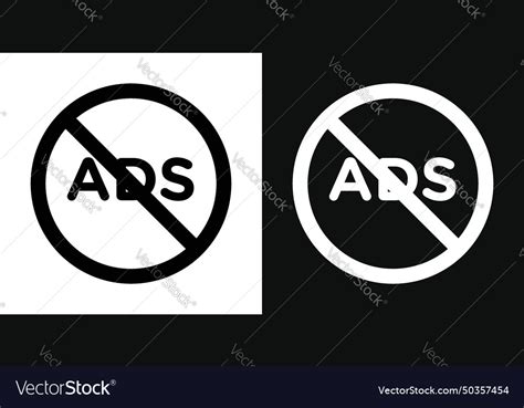 Ad Blocker Icon Set Ban And Stop Add Symbol Vector Image