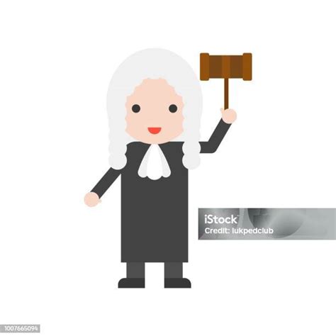 판사 및 판사 망치 유니폼 평면 디자인에 있는 사람들의 직업 설정 문자 귀여운에 대한 스톡 벡터 아트 및 기타 이미지 귀여운 만화 벡터 Istock