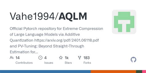 Github Vahe1994aqlm Official Pytorch Repository For Extreme