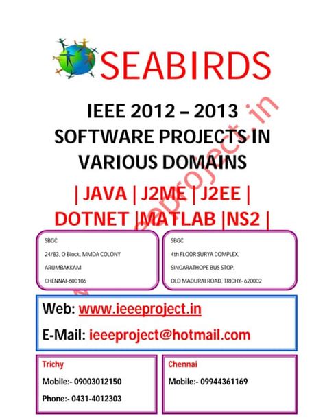 Dotnet Datamining Ieee Projects 2012 Seabirds Chennai Pondicherry