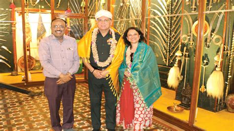Lt Gen Dhiraj Seth Couple Visits Mysore Palace Star Of Mysore