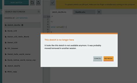 All Sketches Are Saying Removeddeleted On Arduino Create Cloud Editor Arduino Forum