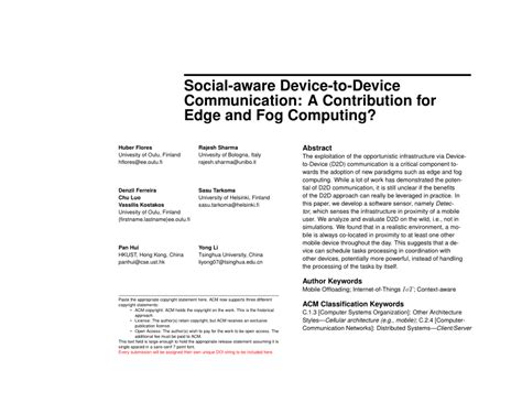 Pdf Social Aware Device To Device Communication A Contribution For