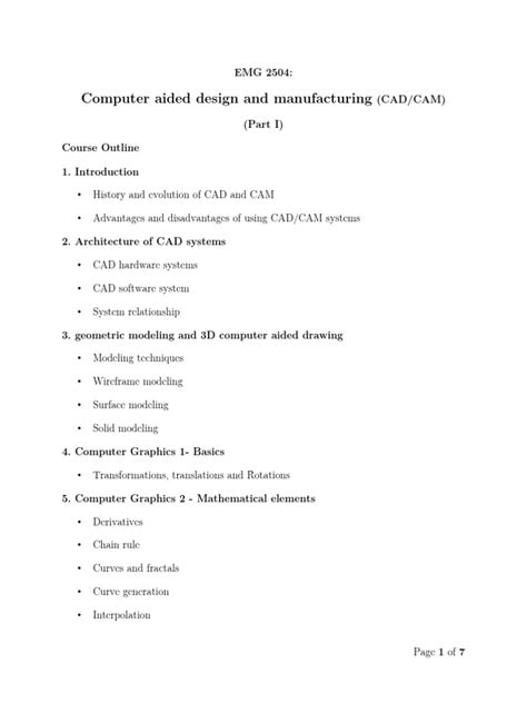 Cadcam Intro Pdf Computer Aided Design Product Lifecycle