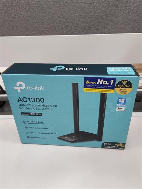 TP Link AC1300 Dual Antenna High Gain Wireless USB Adaptor Computers Tech Parts