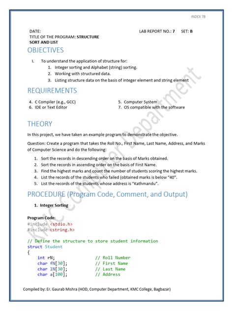 Index 7 Structure Partii Pdf Control Flow Computer Engineering