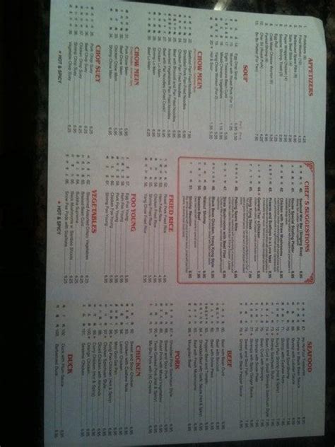 Menu At Ho Ho Gourmet Restaurant Bountiful 595 W 2600 S